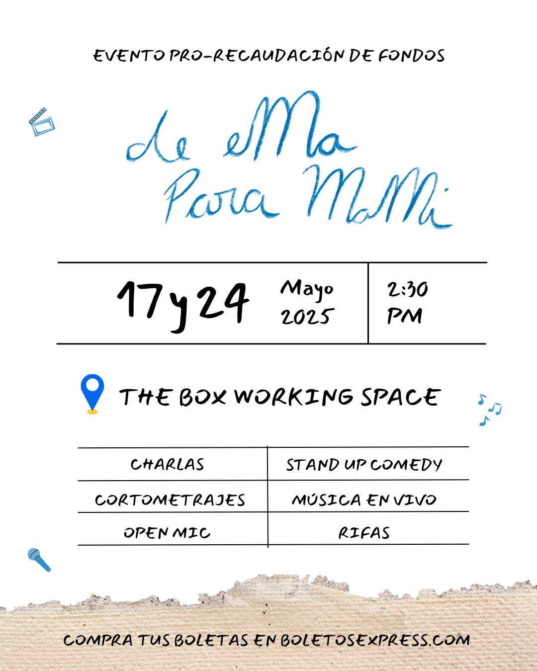 Pro-recaudación de fondos de eMa Para MaMi Tickets - BoletosExpress